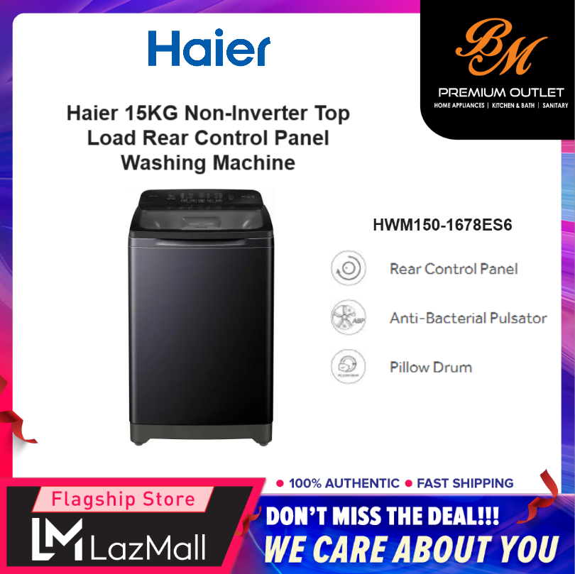 Haier 15KG Non-Inverter Top Load Rear Control Panel Washing Machine ...