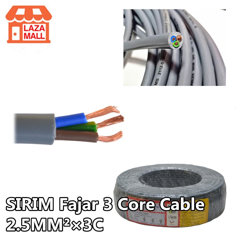 MY WholeSale FAJAR 3 CORE PER FEET PVC FLEXIBLE CABLE HEAVY DUTY WIRING ...