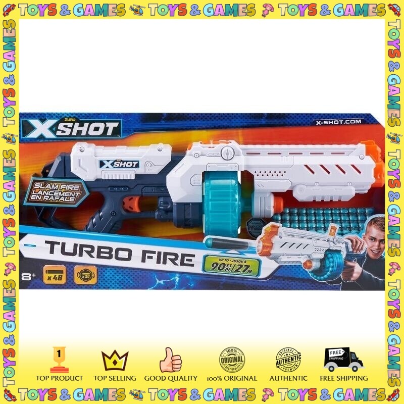 ZURU X-Shots Original Turbo Fire (48 Darts) Gun Blaster Toy Gun Kids ...