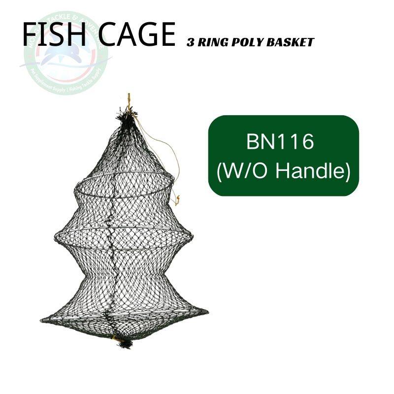 3 Ring PE NET Foldable Fish Bag Basket / Jaring Simpan Ikan / Bekas ...