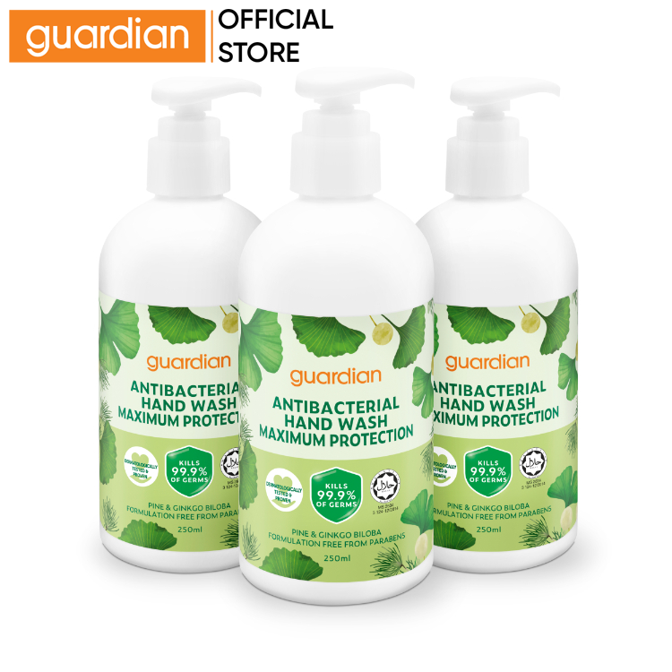 Guardian Antibacterial Max Protect Hand Wash 250ml X 3 | Lazada