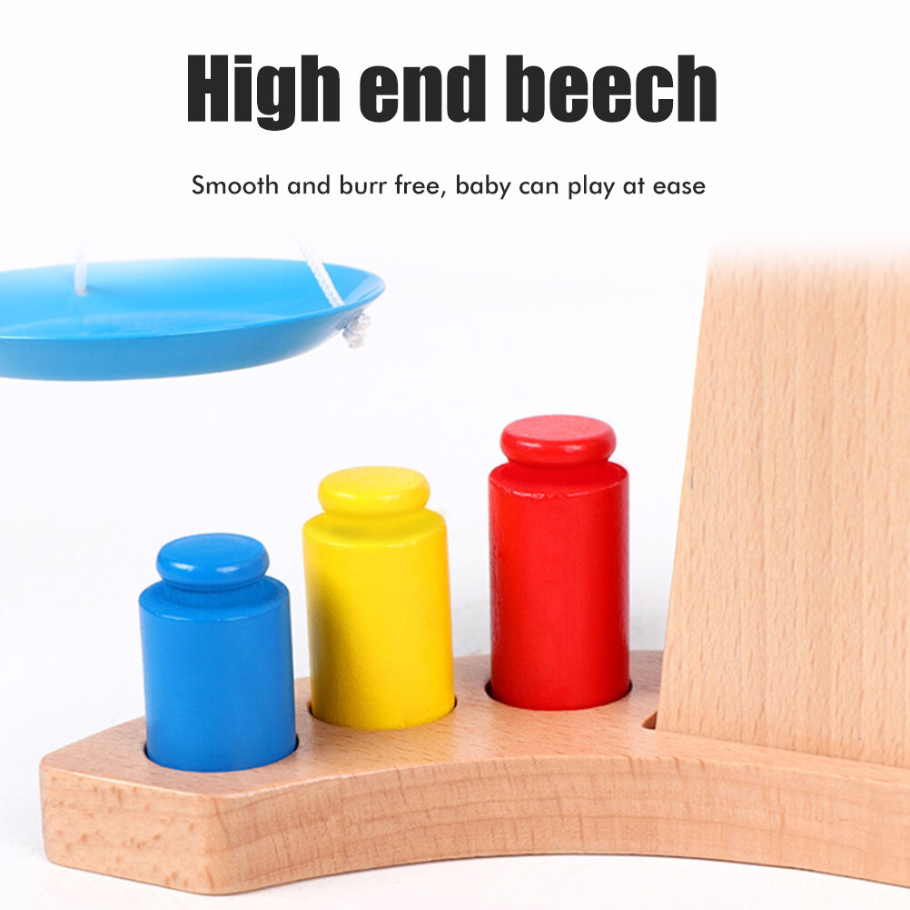 Wooden Balance Scale Toy Children Mathematics Teaching Aid Kids DIY ...