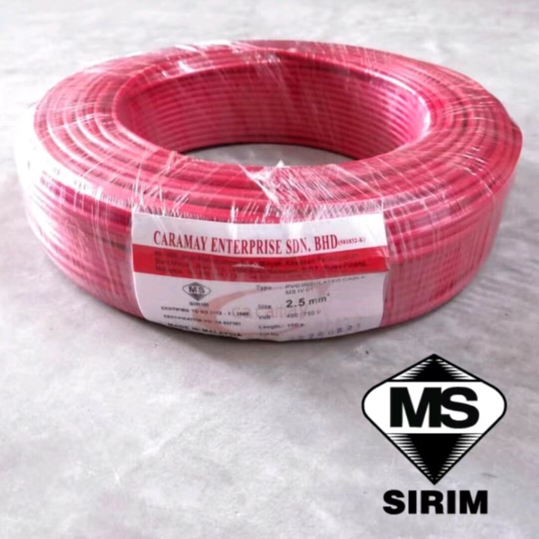 [SIRIM] CARAMAY 2.5MM Pure Copper 100% PVC Cable / Wayar / Wire Copper ...