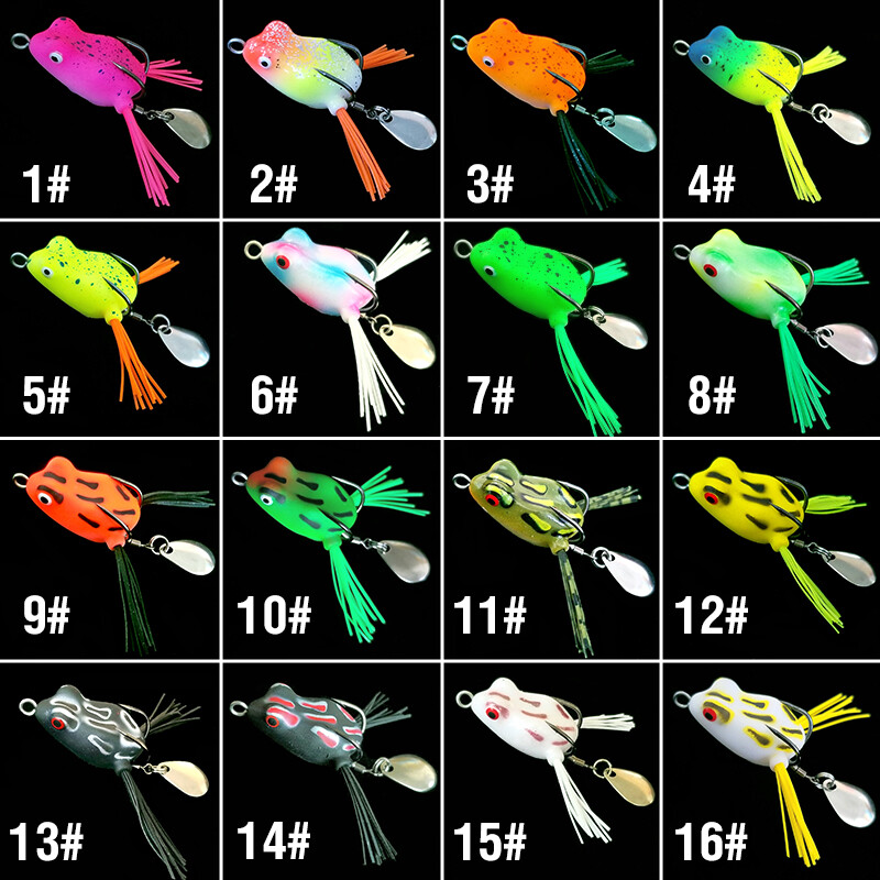 1Pcs 3cm/4.2g Mini Soft Frog Soft Plastic Frog Floating Bait 3D Eyes ...