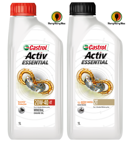 Castrol GO Mineral 20W40 4T or 2T or SAE40 Activ Essential Motorcycle ...