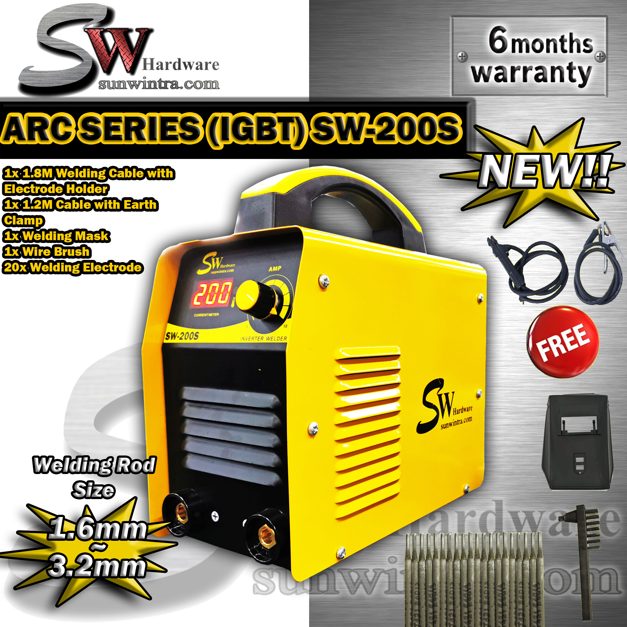 SW Hardware SW-200S WELDING MACHINE FULL SET(Digital Display) F.O.C ...