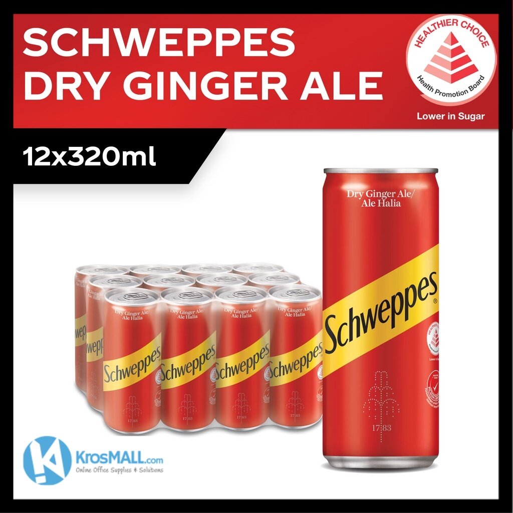 Schweppes Ginger Ale 320ML x 12 | Lazada