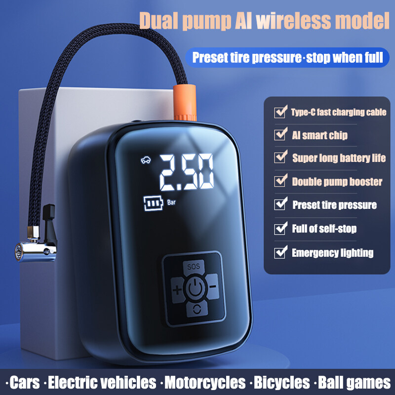 [Wireless/mini/portable] air pump car tyre 12V 3 in 1: Inflatable ...