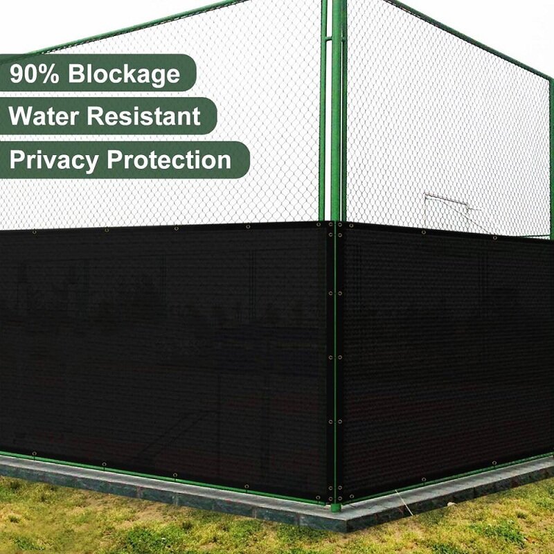 Heavy Duty Privacy Screen Fence in Color Solid Black,Garden Fence ...