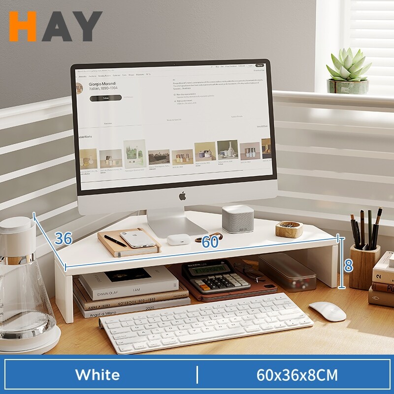 Monitor Stand Desk Organizer Desktop Rack Shelf Keyboard Storage Screen ...