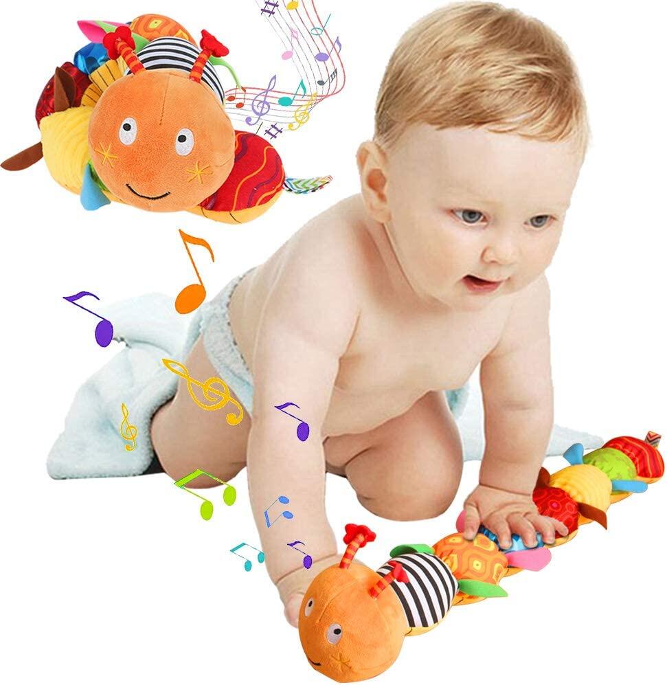 Colourful Worm Caterpillar Educational Simulation Early Learning Rattle ...