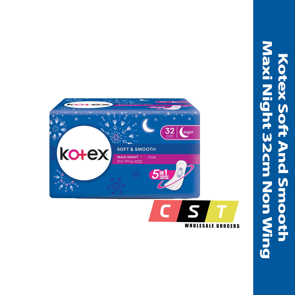 Kotex Soft And Smooth Maxi Night 32cm Non Wing [7 Pads] | Lazada
