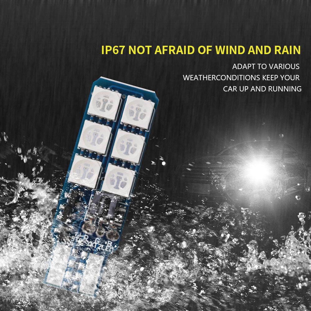 KALADA Spot RGB car width indicator light T10 5050 12SMD car remote ...