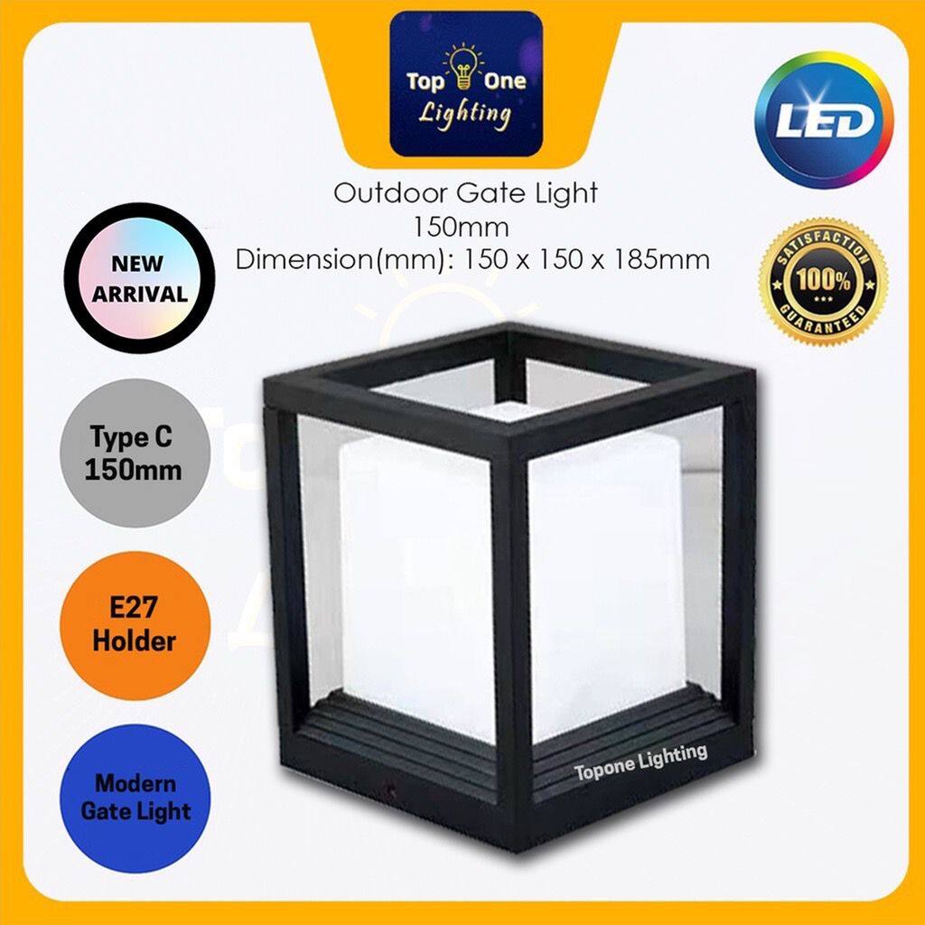 🔥NEW🔥 Modern Outdoor Gate Light Cube Gate Lamp Weatherproof Outdoor ...