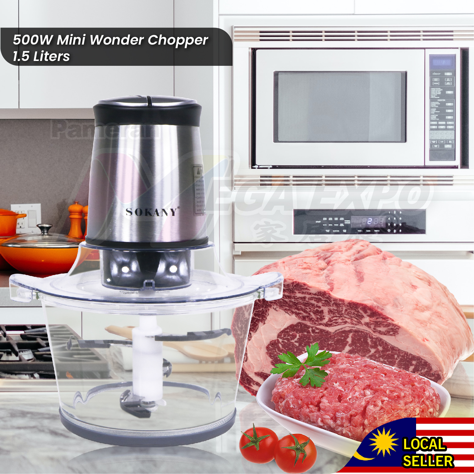 Sokany Mini Wonder Chopper 1.5L | Lazada