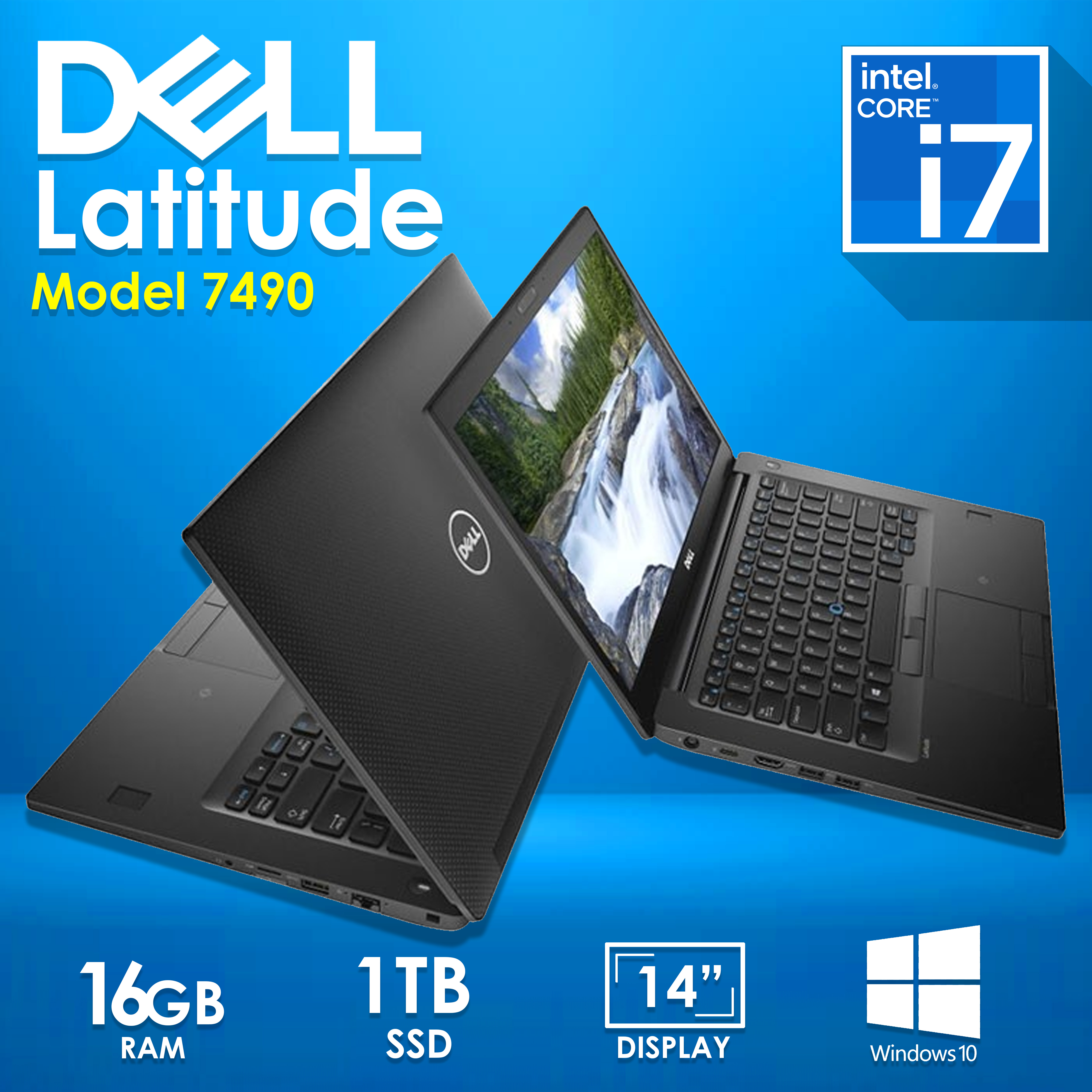 Dell Latitude 7490 Intel Core i7 | i5 -16GB RAM, 1TB SSD 14" UHD Display Touchscreen/Non ...