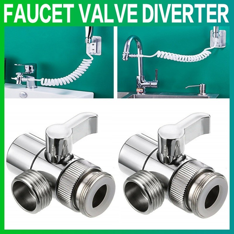 Switch Faucet Adapter Kitchen Sink Splitter Diverter Valve Water Tap ...