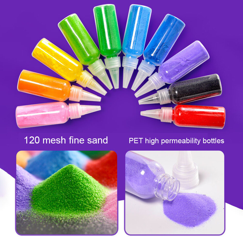 Microgood 10/24/26แผ่นสีDIYทรายภาพวาดการ์ดวาดศิลปะหัตถกรรมของเล่นเด็กการศึกษาของเล่นสำหรับเด็ก ...