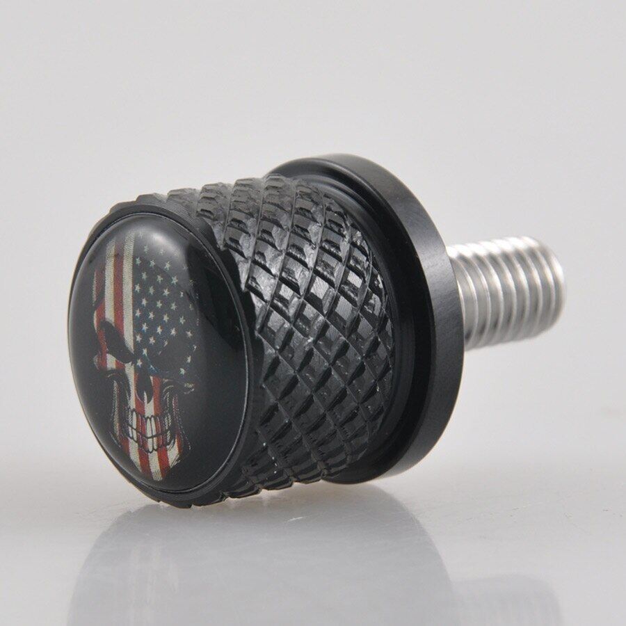 New Motorcycle Chrome Black Wire Cartilated Head Screws Cap Seat Quick ...