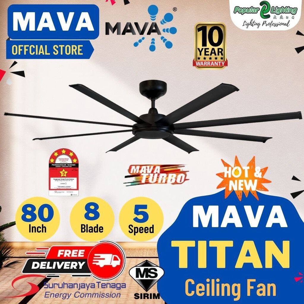 MAVA TITAN 80" 5 SPEED DC CEILING FAN WITH REMOTE CONTROL DCFAN KIPAS ...