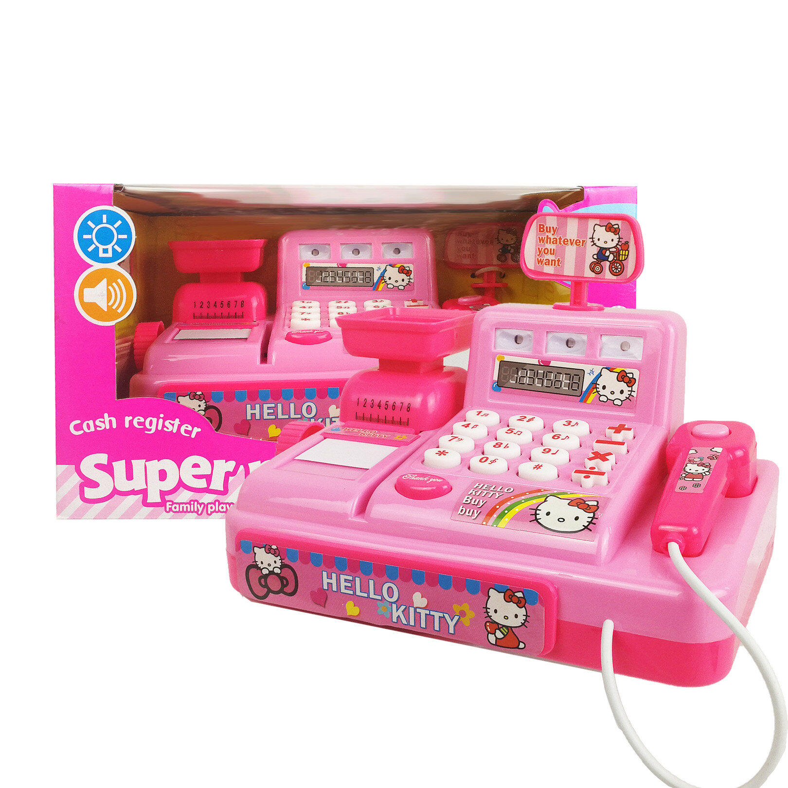 HOT SALES Freeze Kitty Minnie Cash Register Pretend Play Cashier Set ...