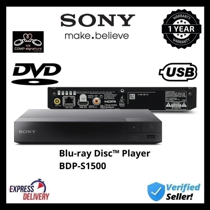 Sony Blu-ray Disc Player BDP-S1500 DVD Player | Lazada