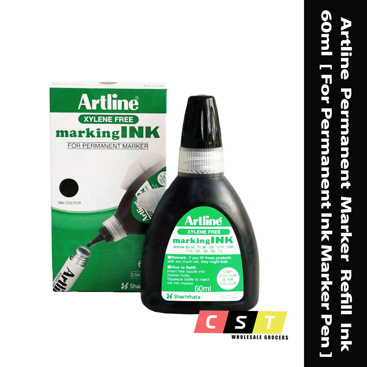 Artline Permanent Marker Refill Ink (For Permanent Ink Marker Pen ...