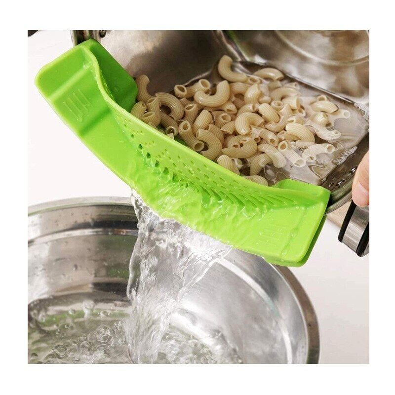 Silicone Clip-on Pot Pan Bowl Funnel Narrow Mouth Creative Pasta ...