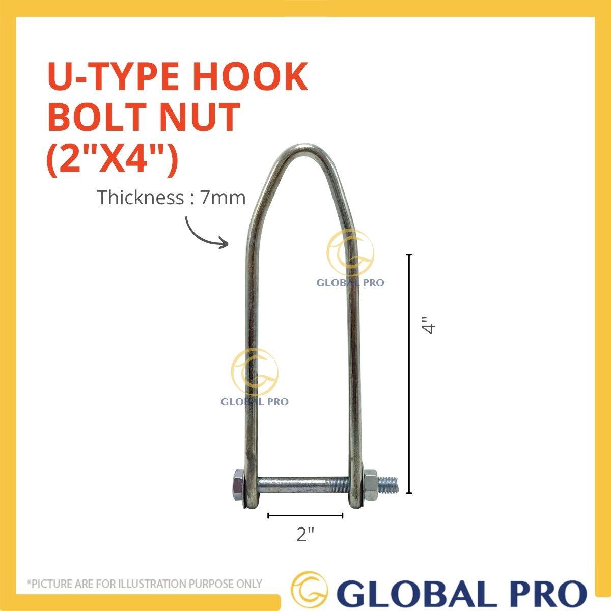 U TYPE BOLT NUT Ceiling Mount Fan Hook Kipas Siling Fan Bracket ...