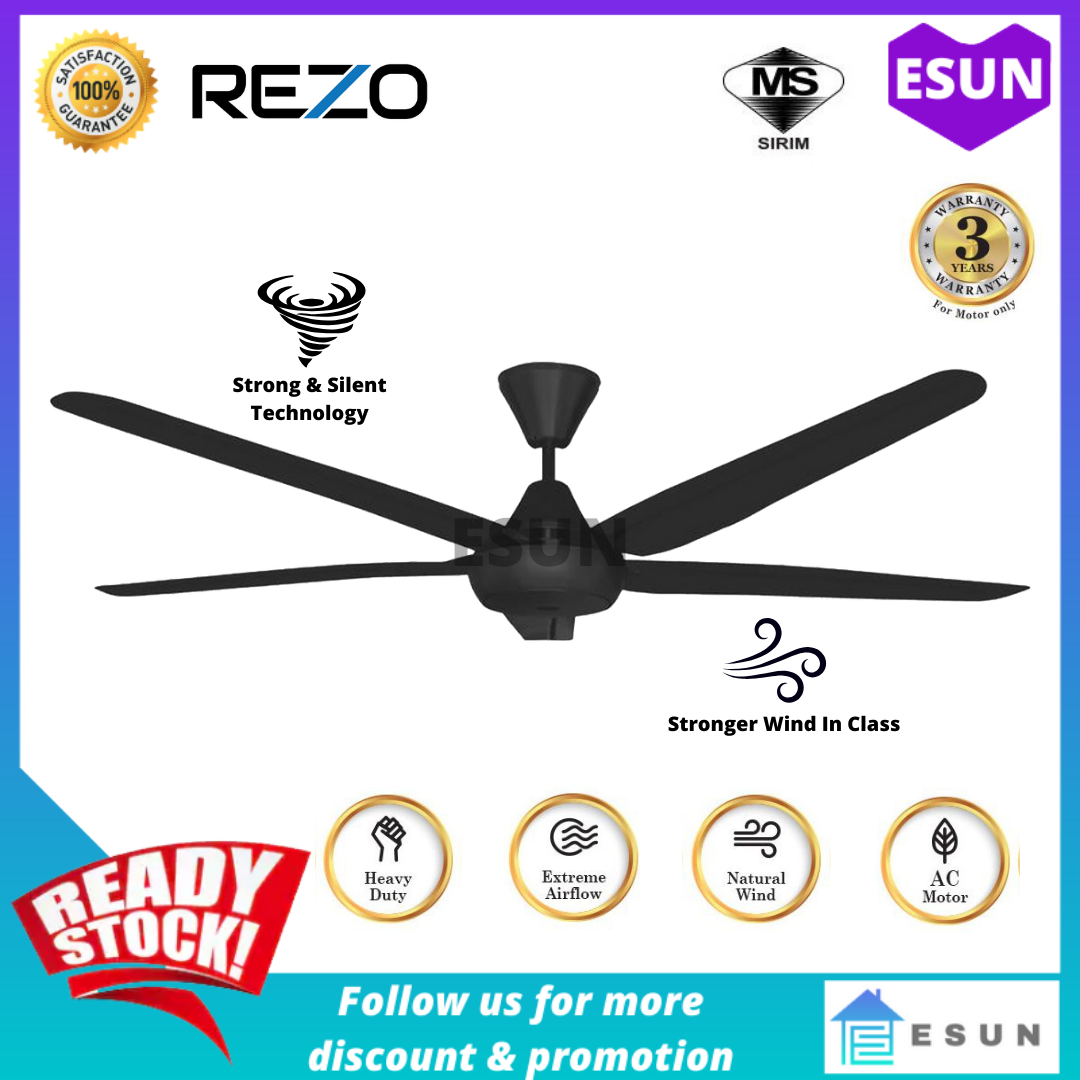 REZO VENTUS VF56/5B Ceiling Fan Regulator Control 5 Speed Metal Blades ...