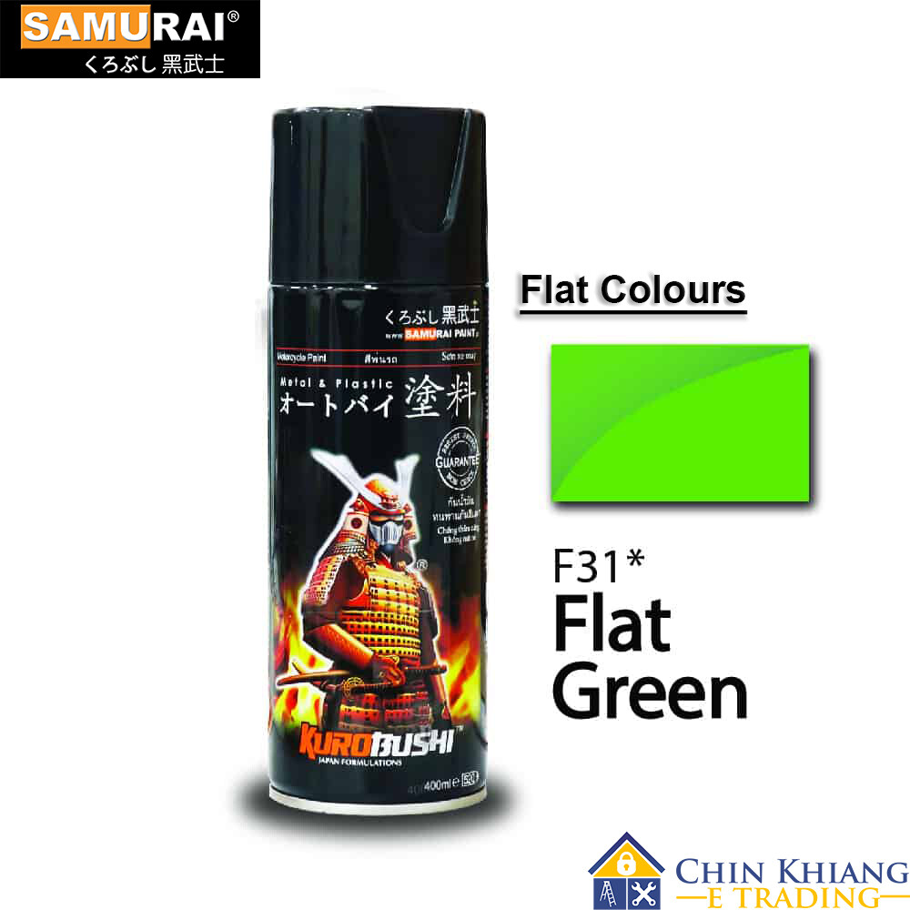 Samurai F31 Flat Green Spray Paint 400ml | Lazada
