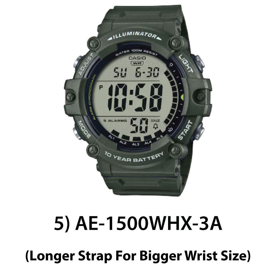 [ORIGINAL + 1YR WARRANTY] CASIO DIGITAL GENT'S AE-1500WH SERIES AE ...