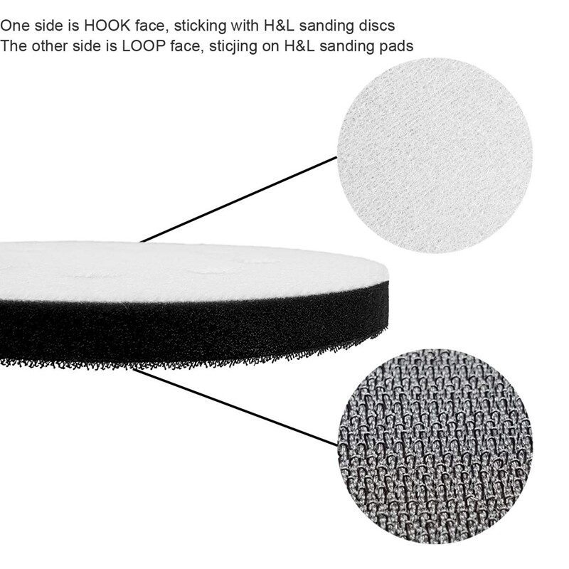 2PCS 5 Inch(125Mm) 8-Hole Soft Sponge Interface Pad for Sanding Pads ...
