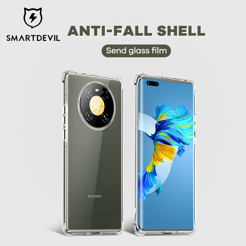SmartDevilโปร่งใสถุงลมนิรภัยโทรศัพท์เคสสำหรับหัวเหว่ยMate40 Mate30pro Mate50 Pro P40 P40pro ...