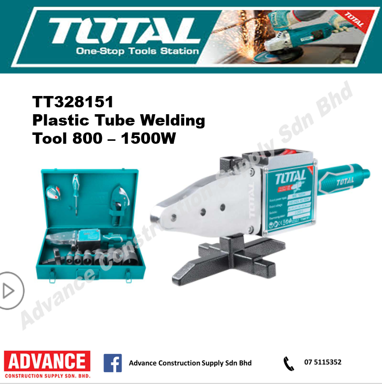 TOTAL TT328151 Plastic Tube Welding Tool 800 – 1500W | Lazada