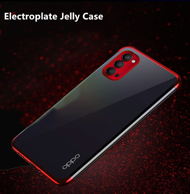 สำหรับ OPPO Reno4 4G CPH2113ทีพียูอ่อนและยืดหยุ่นเคสเยลลี่คริสตัลใสกลับ ...