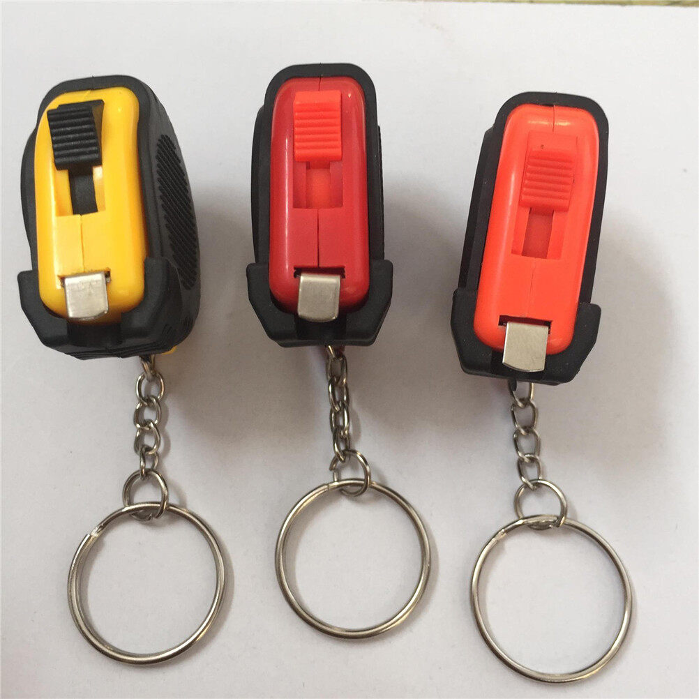 Lofty White Mini Tape Measure พร้อมพวงกุญแจพลาสติกแบบพกพา1M Retractable ...