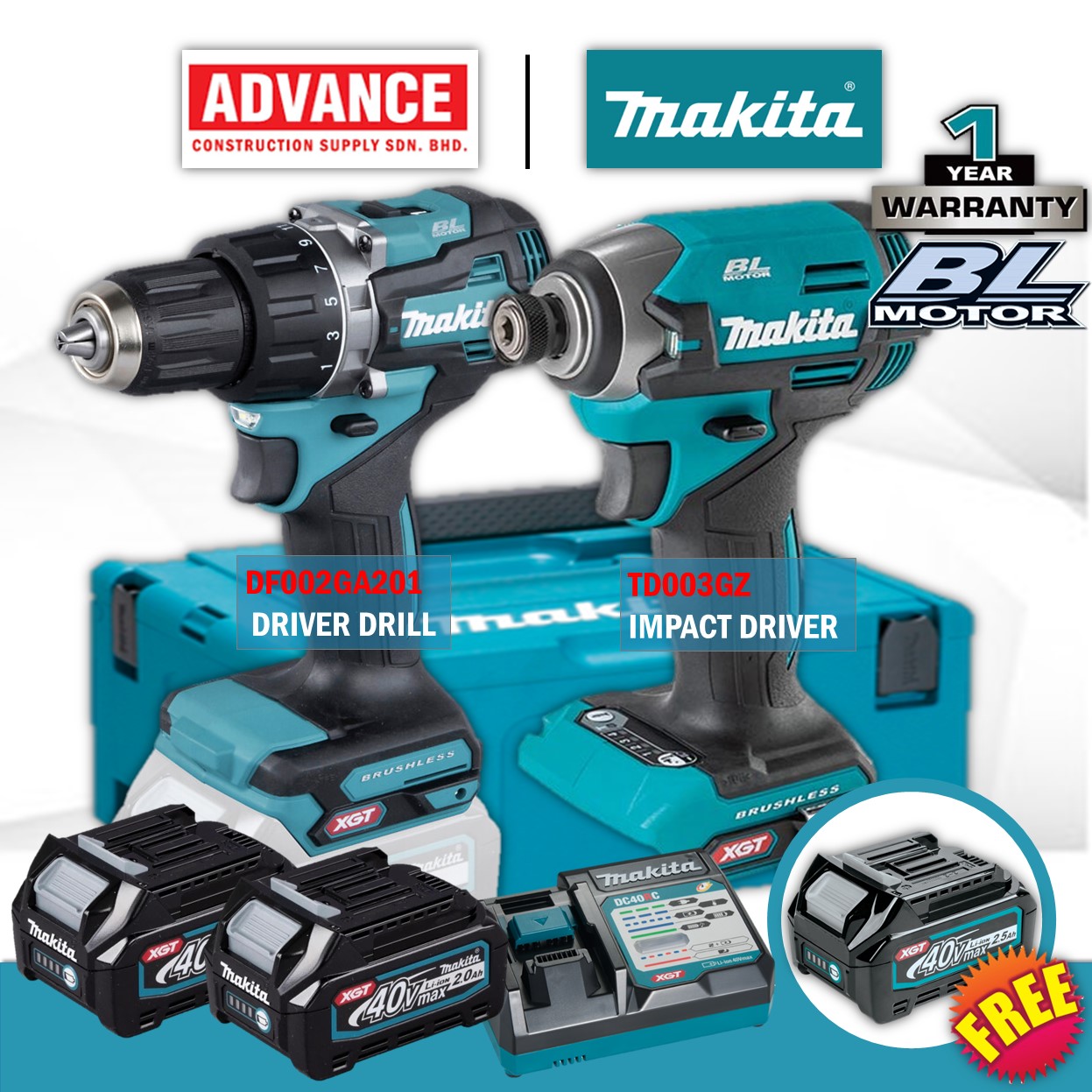 🔥HARI RAYA PROMO🔥 MAKITA 40V Combo Set RM1900 ( DF002GA201 Driver Drill ... 🔥HARI RAYA PROMO🔥 MAKITA 40V Combo Set RM1900 ( DF002GA201 Driver Drill ...