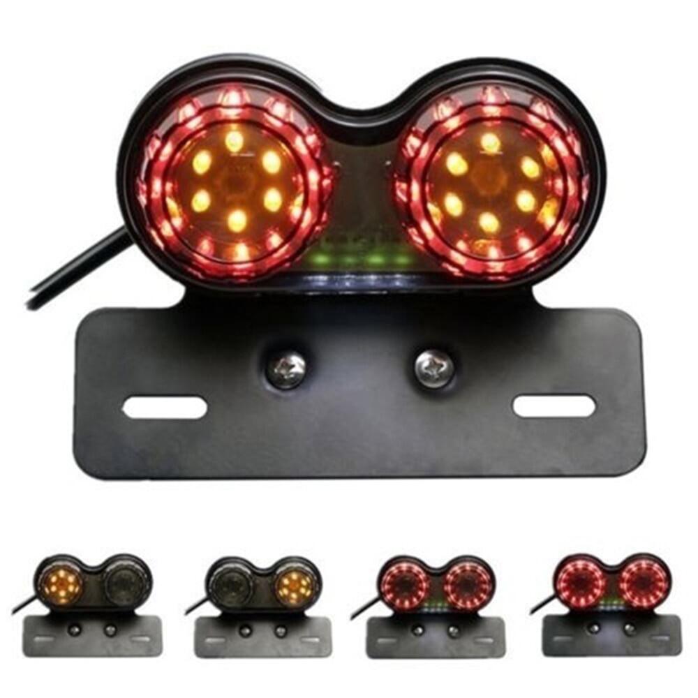 Cateye Lens 12V LED Motorcycle Brake Tail Light Lamp License Plate ...