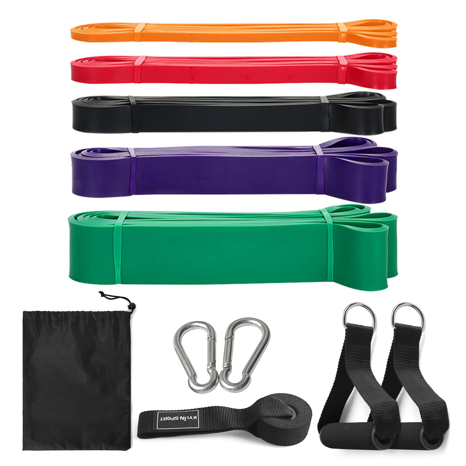 KYLIN SPORT 5 Packs Pull Up Assist Bands Set Resistance Loop Bands ...