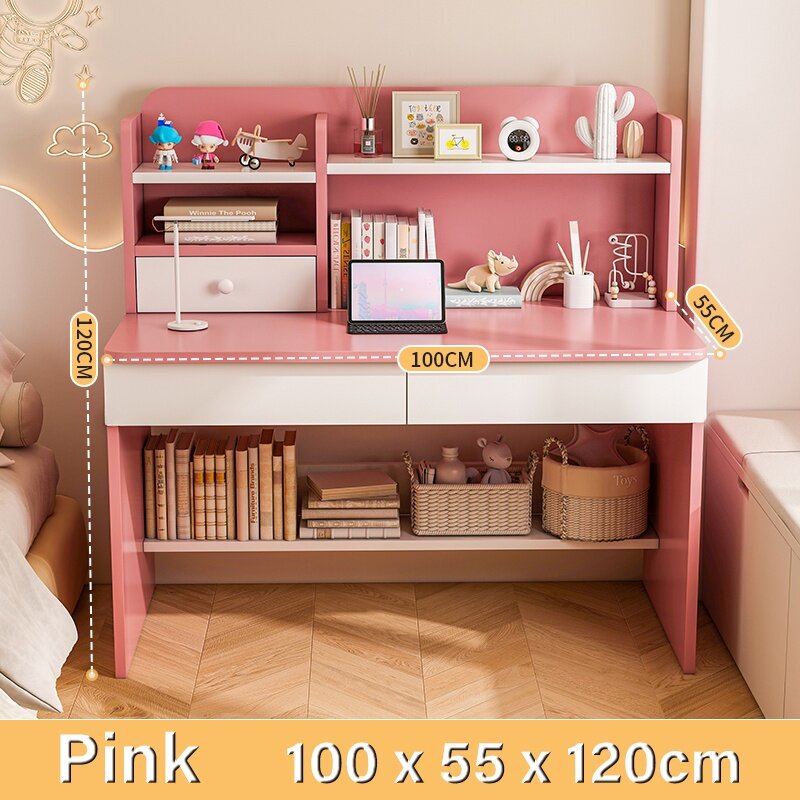 Sofya Child Study Table with drawer Meja belajar Combined Bookcase ...