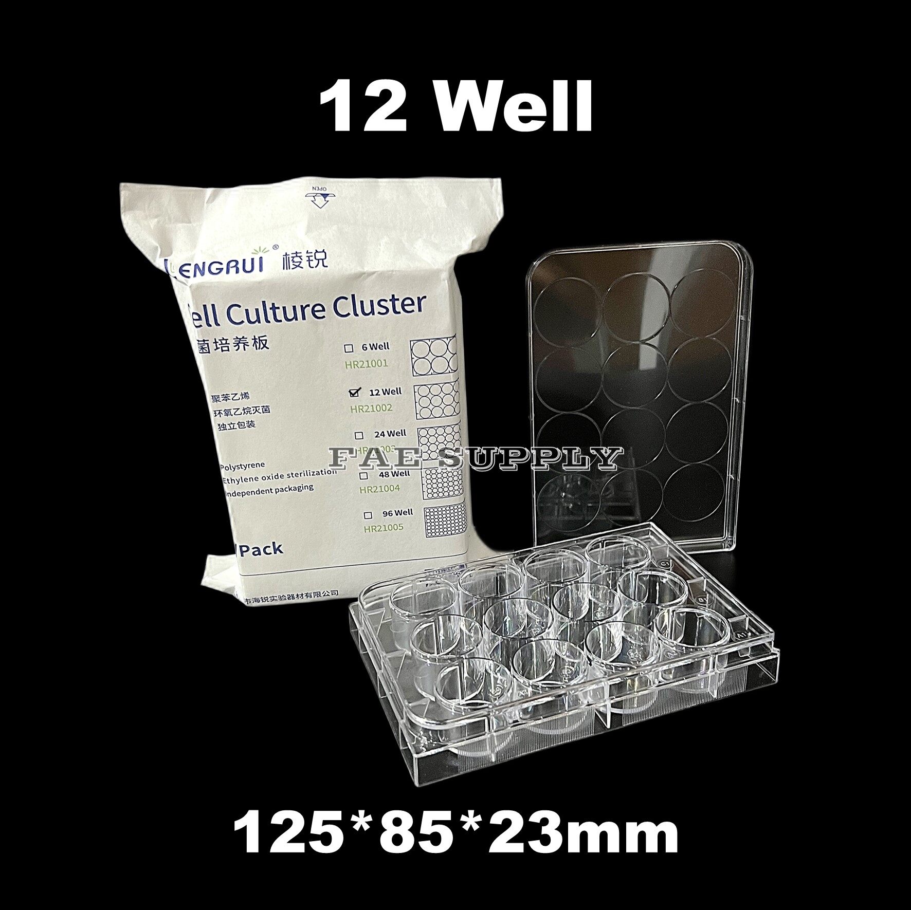 Flat Bottom Well Plate Cell Culture Cluster 6 12 24 48 96 Well 细菌培养板 ...