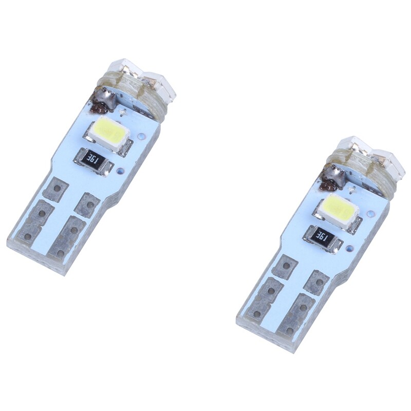 6PCS T5 3020 White 5 LED Dashboard Lamps Side Lights Bulbs Internal ...