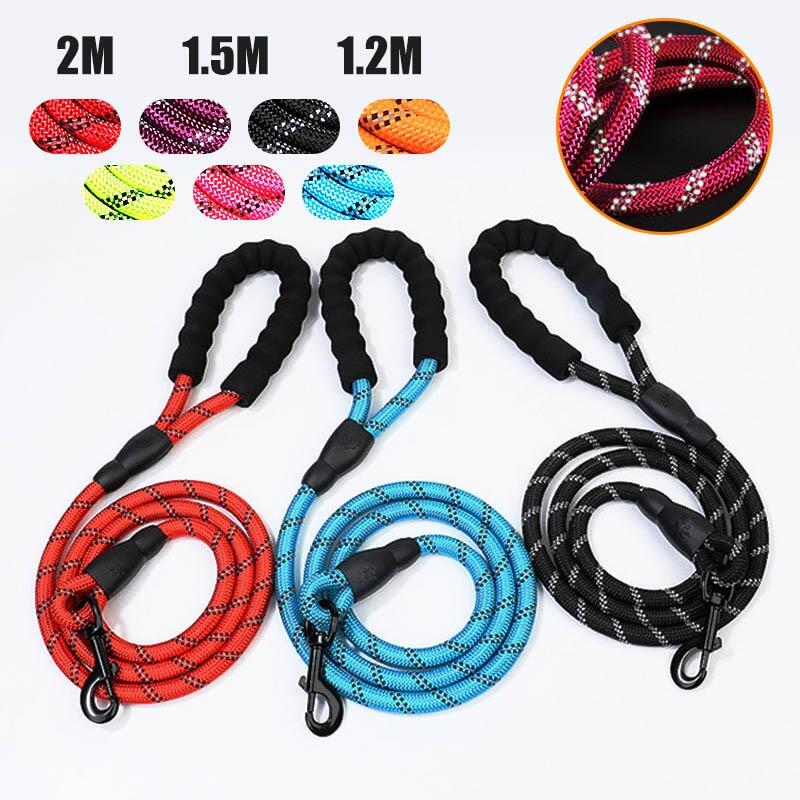 Hot Dog Leash Reflective Nylon Leashes Medium Large Puppy Durable ...