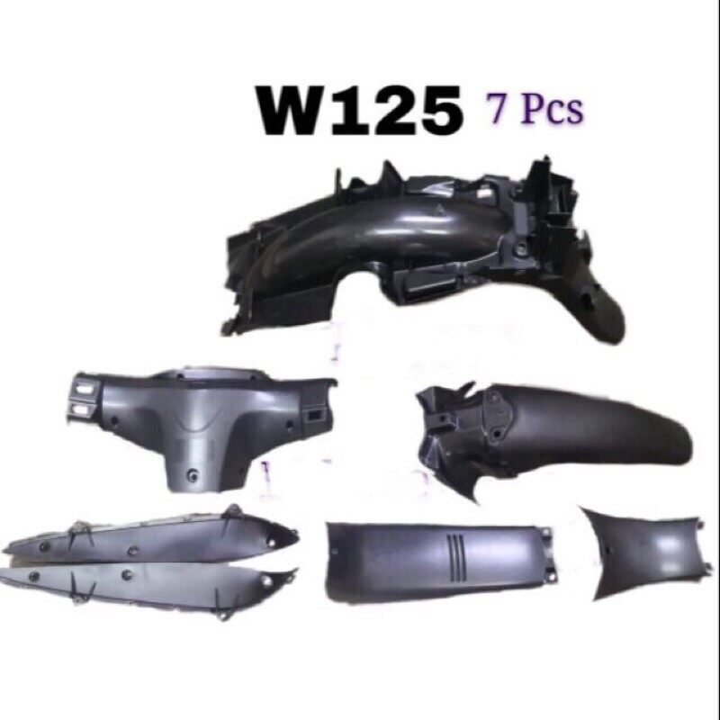 wave 125 wave125 w125 wave125i matt black body inner cover set coverset ...