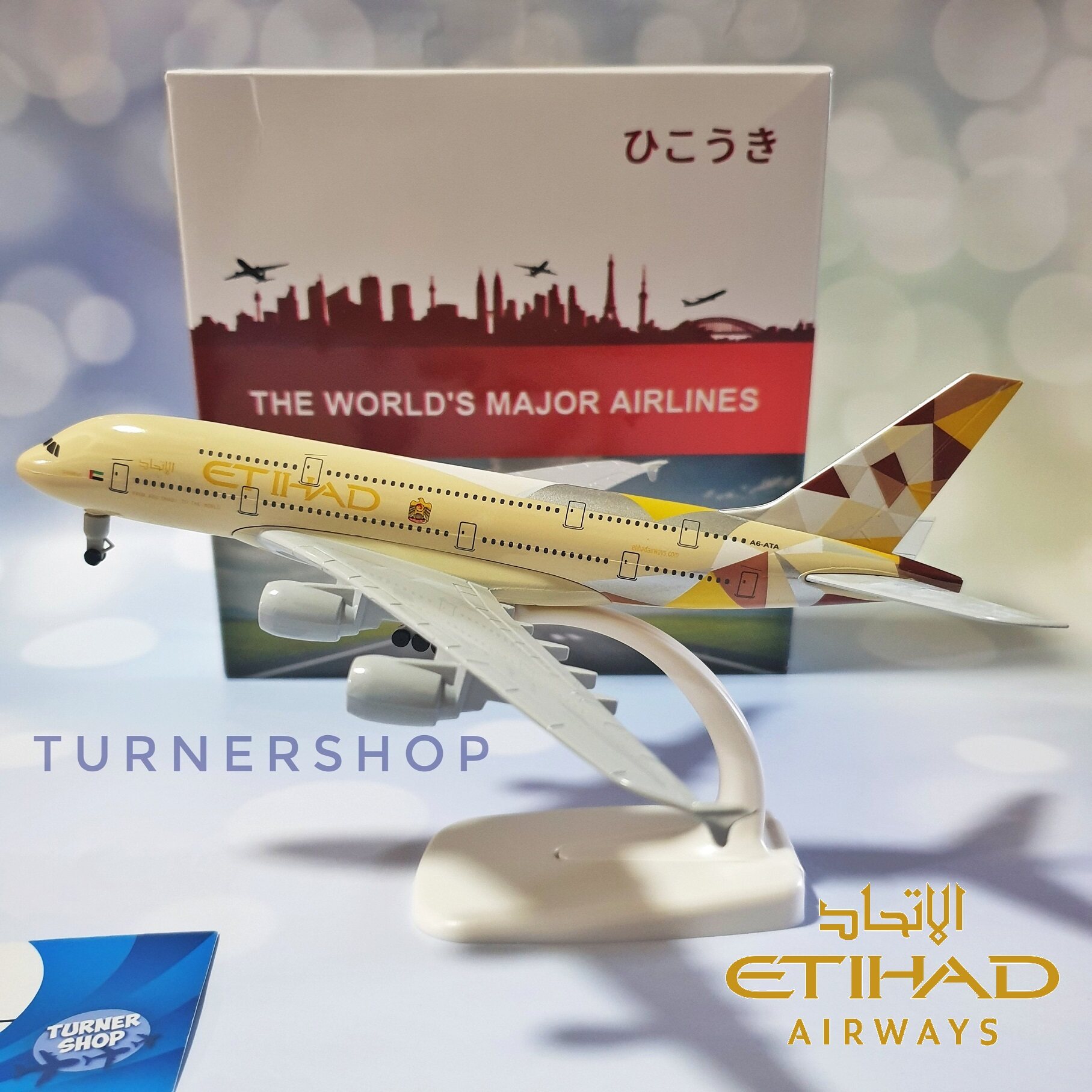 NEW Emirates Airlines Etihad A380 20CM Die-cast Metal Airplane Model ...
