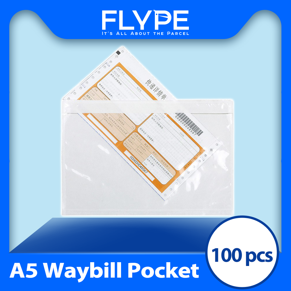 FLYPE - 100Pcs A5 / A6 Whole Glue Waybill Pocket Consignment Note ...