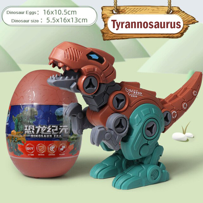 [iRojak] Dinosaur Eggs Toys Construction Screw Toy Nut Combination Play Set 拆装恐龙玩具 Mainan ...