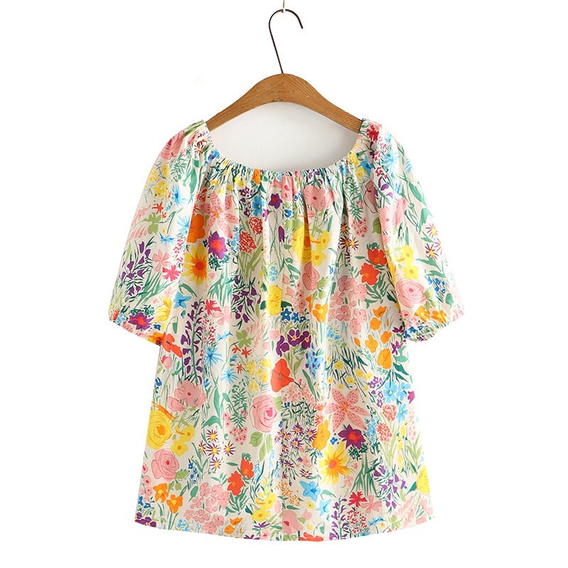 【มีไซส์ใหญ่】Plus Size 4XL-7XL Women's Slash Neck Summer Shirts ...