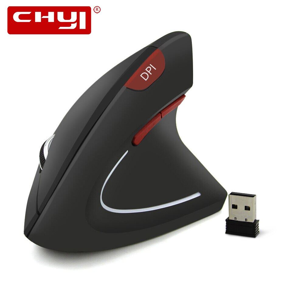 CHYI ไร้สายเมาส์แนวตั้ง Ergonomic PC คอมพิวเตอร์ Gaming Mice 800/1200 ...